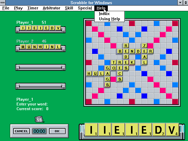 WinWorld: Deluxe Scrabble for Windows 1.0