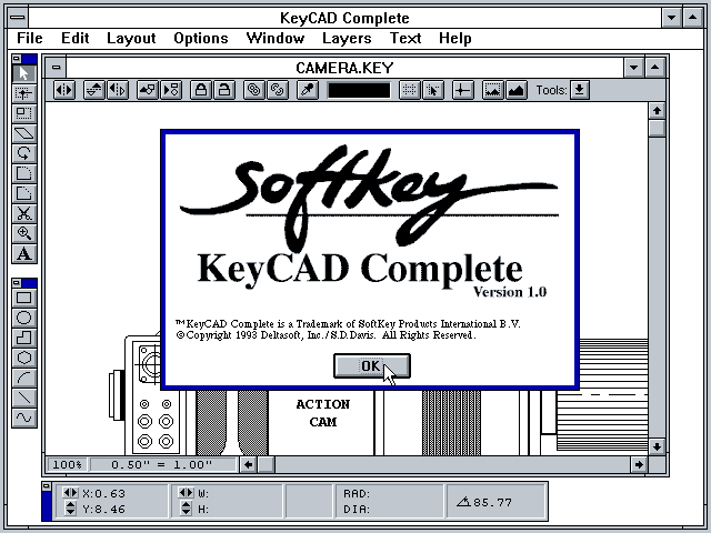 WinWorld: KeyCAD Complete 1.0 for Windows