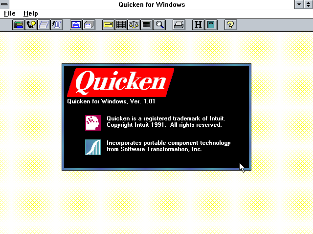 WinWorld: Quicken 1.0 (Win)