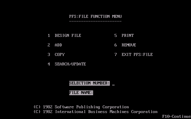 WinWorld: PFS:File 1.00 (IBM)