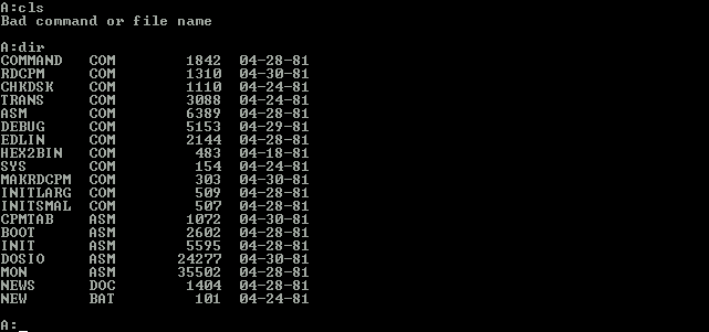 WinWorld: 86-DOS 1.00