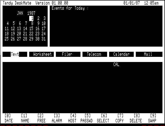 WinWorld: Tandy Deskmate 1.00 for TRS-80 M4