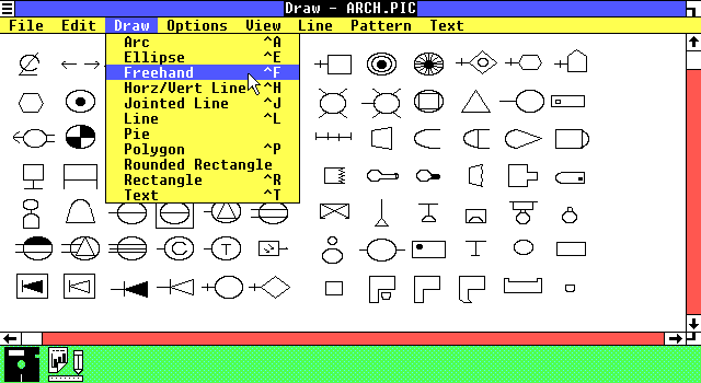 WinWorld: Micrografx Windows Draw 1.04