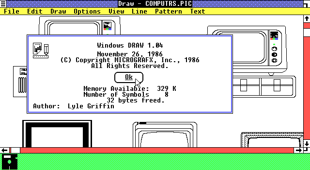 WinWorld: Micrografx Windows Draw 1.04