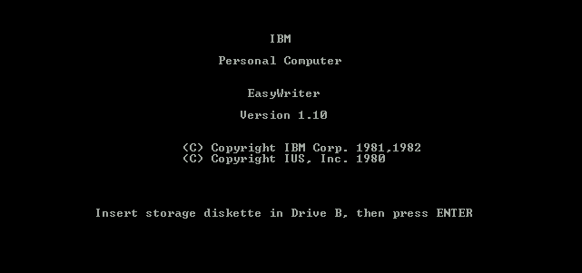 WinWorld: Easy Writer 1.1