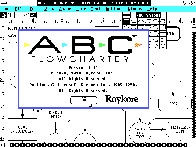 WinWorld: ABC Flowcharter 1.x
