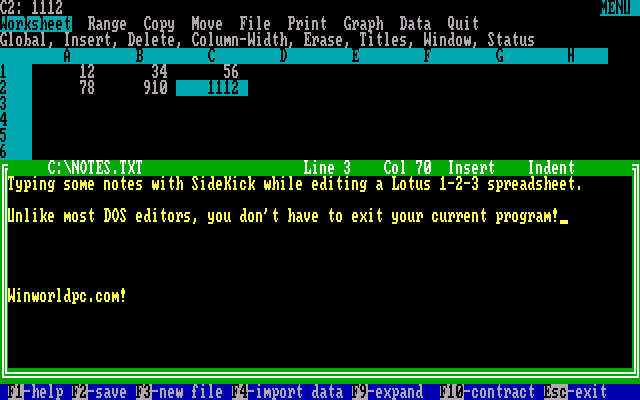 WinWorld: Sidekick 1.x