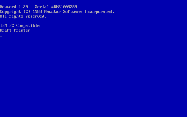 WinWorld: NewWord 1.x