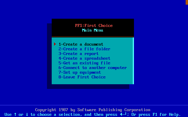 WinWorld: PFS First Choice 1.x