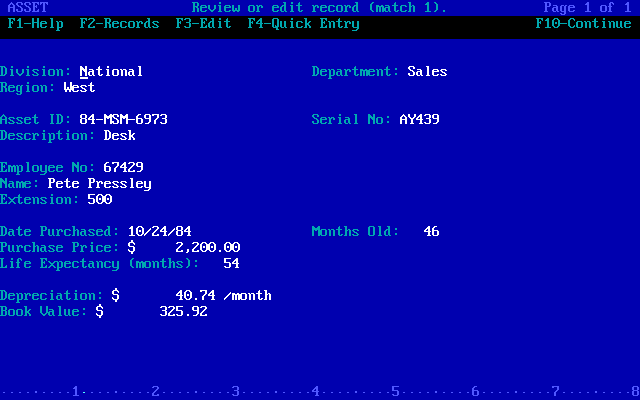 WinWorld: PFS Professional File 2.0
