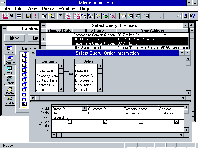 WinWorld: Microsoft Access 2.0