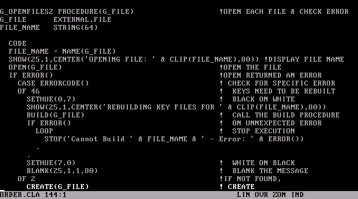 WinWorld: Clarion 2.X (DOS)