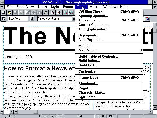 WinWorld: WordStar 2.0 for Windows