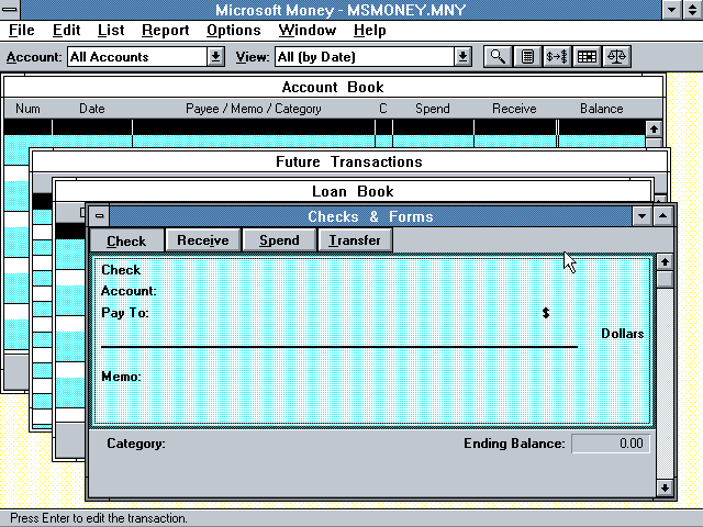 WinWorld: Microsoft Money 2.x