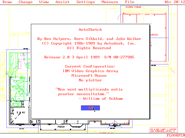 WinWorld: AutoSketch 2.x (DOS)