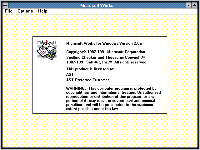 WinWorld: Microsoft Works 2.x (Win)