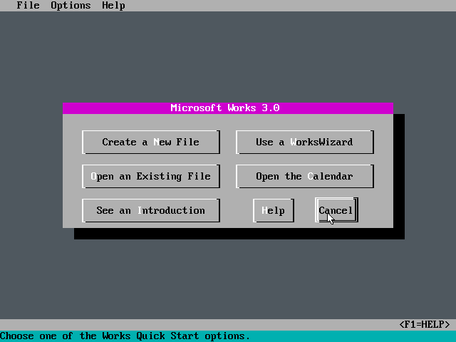 WinWorld: Microsoft Works 3.x (DOS)