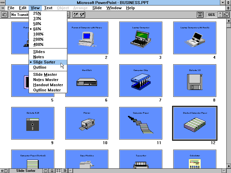WinWorld: PowerPoint 3.x