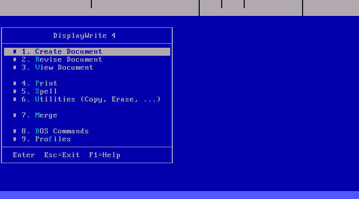 WinWorld: DisplayWrite 4