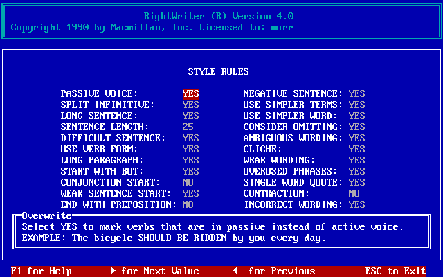 WinWorld: RightWriter 4.0