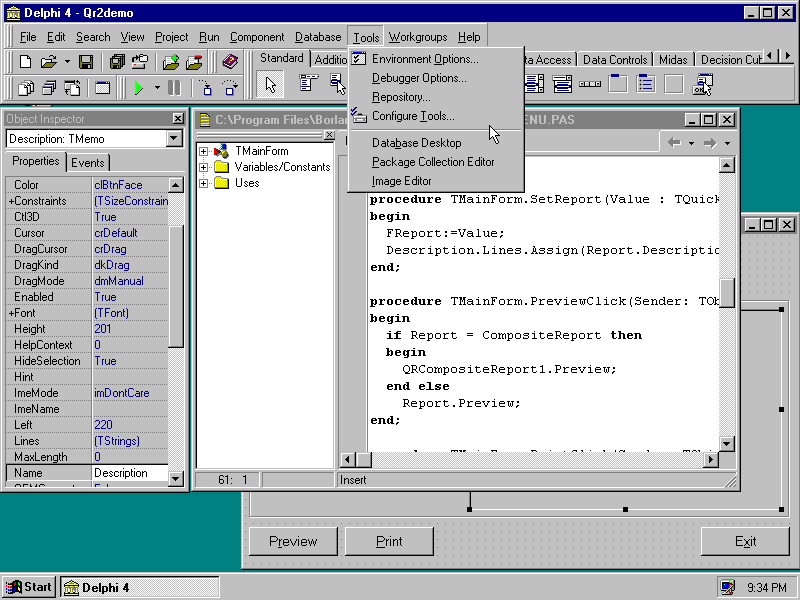 WinWorld: Borland Delphi 4.x