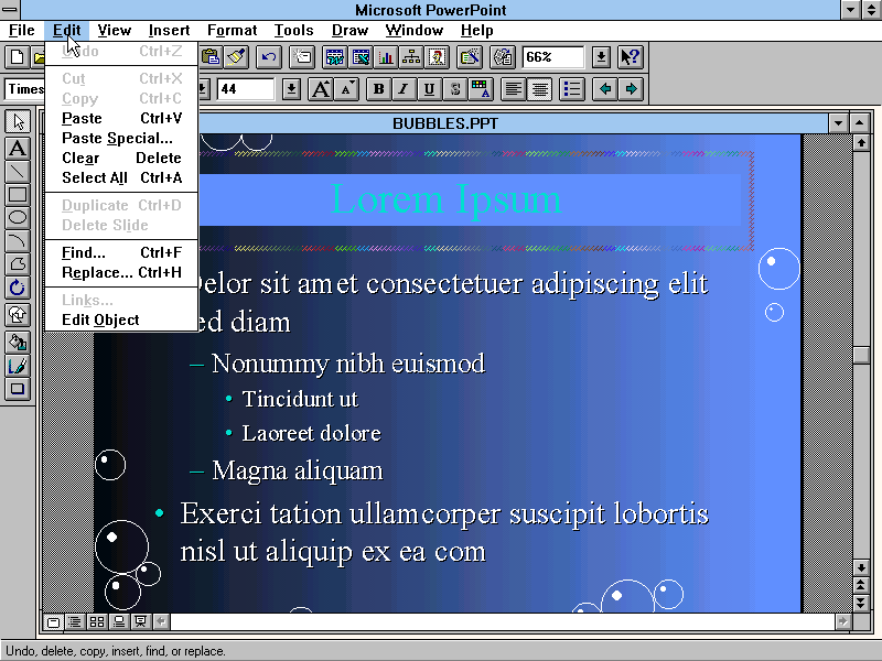 WinWorld: PowerPoint 4.x