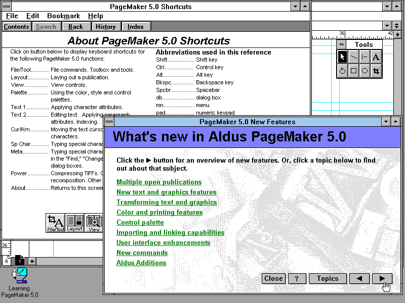 WinWorld: PageMaker 5.0