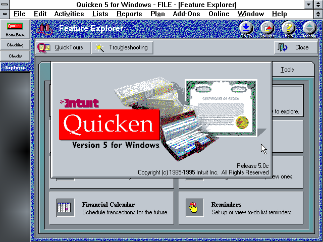 WinWorld: Quicken 5.0 (Win)