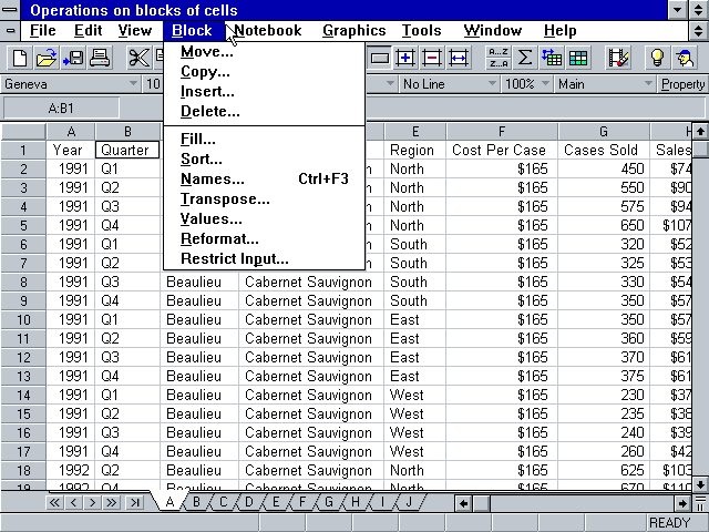 WinWorld: Quattro Pro 6.x (Win)