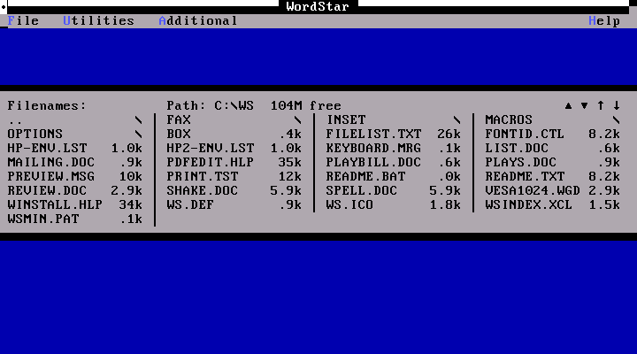 WinWorld: WordStar 7