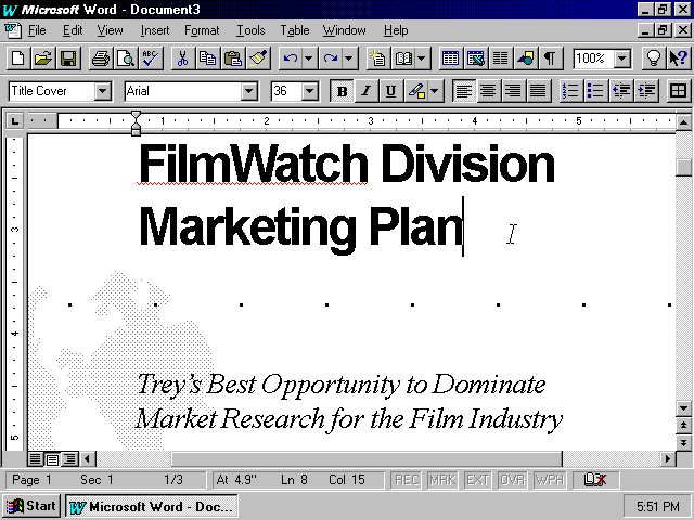 WinWorld: Microsoft Word 95