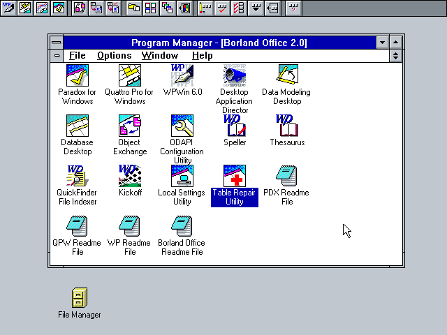 WinWorld: Borland Office 2.0