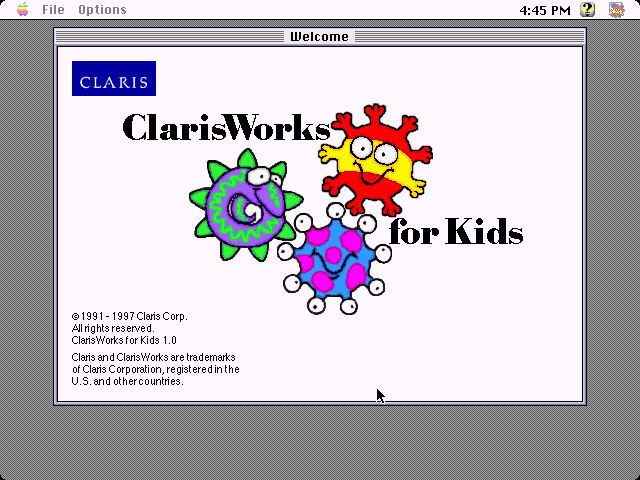 WinWorld: ClarisWorks For Kids 1.0