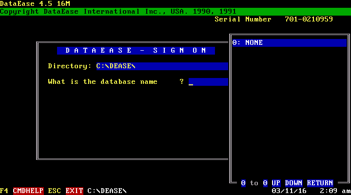 WinWorld: DataEase 4.5