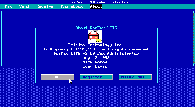 WinWorld: DosFax 2.0