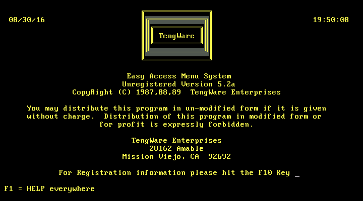 WinWorld: Easy Access Menu System 5.x