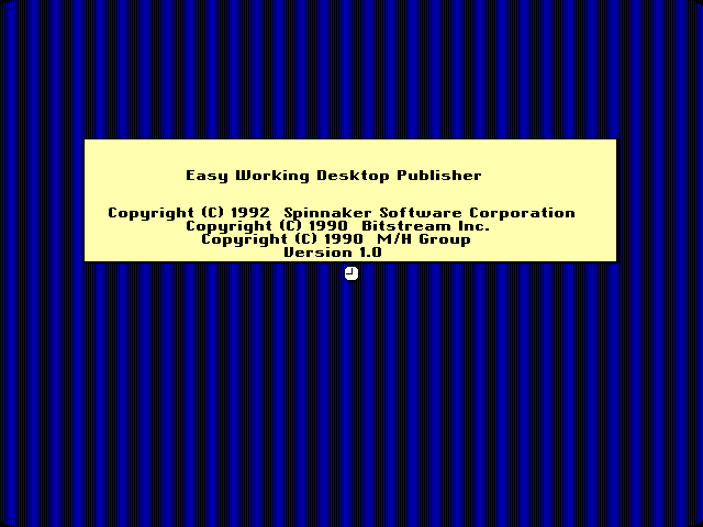 WinWorld: Easy Working Desktop Publisher 1.0