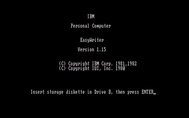 WinWorld: Easy Writer 1.15