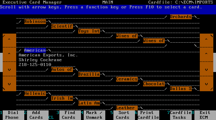 WinWorld: Executive Card Manager 1.x