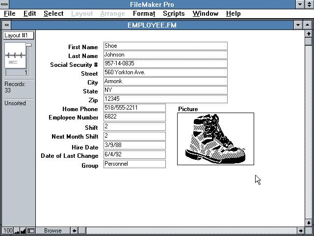 WinWorld: FileMaker Pro 2.x