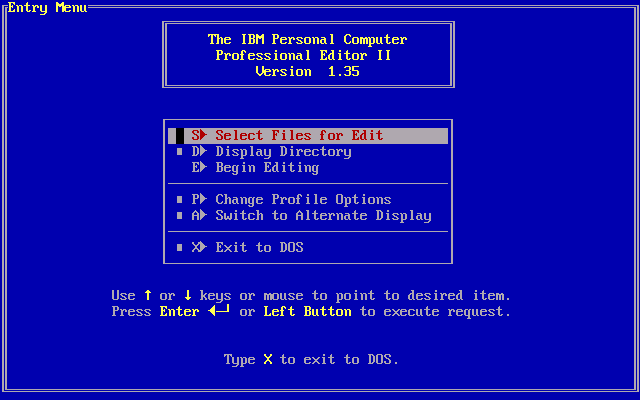 WinWorld: IBM Professional Editor II