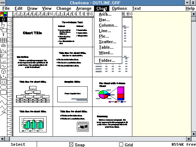 WinWorld: Micrografx Charisma 2.1