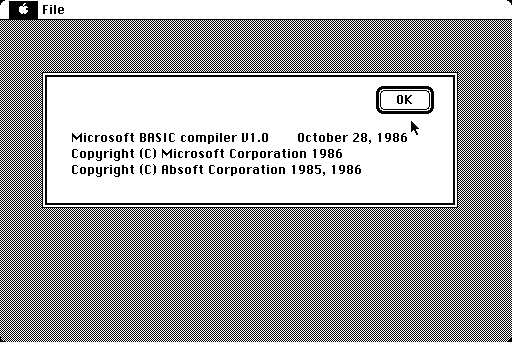 WinWorld: Microsoft BASIC Compiler 1.0 for Mac