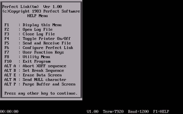 WinWorld: Perfect Link 1.00
