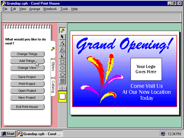 WinWorld: Corel Print House 1.1