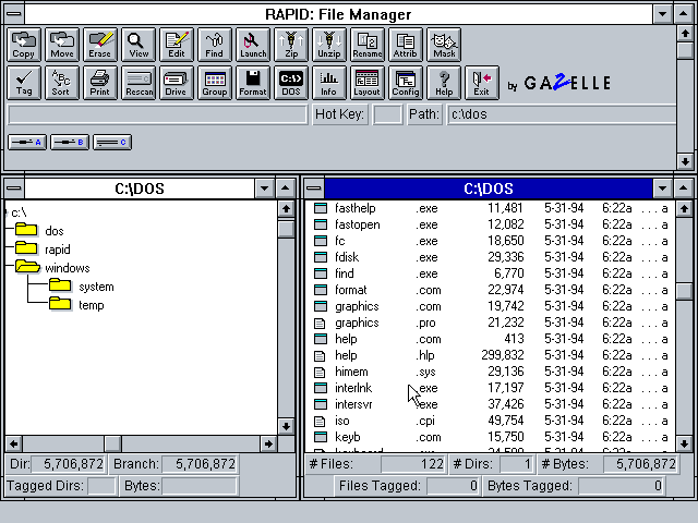 WinWorld: Rapid: File Manager 1.0