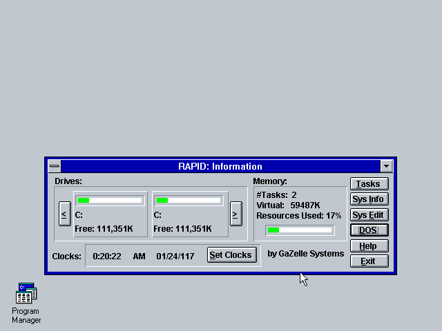 WinWorld: Rapid: File Manager 1.0