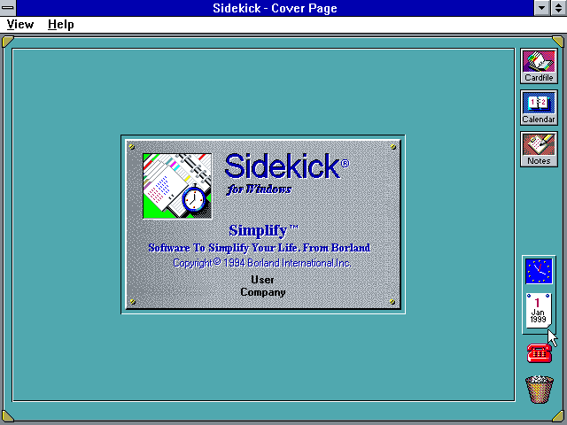 WinWorld: Sidekick 1.0 for Windows