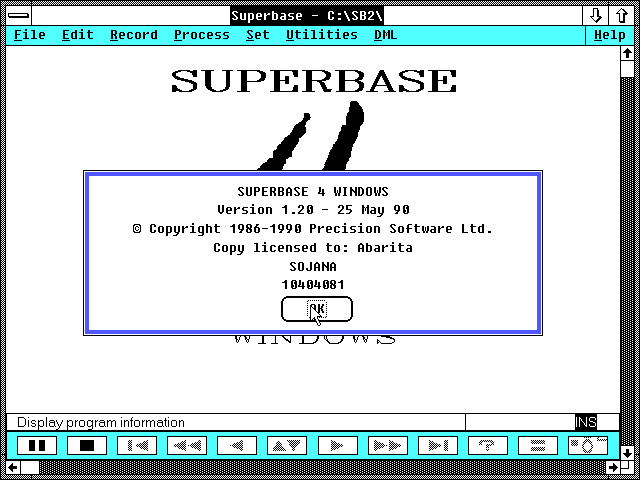 WinWorld: Superbase 4 Win v1.20