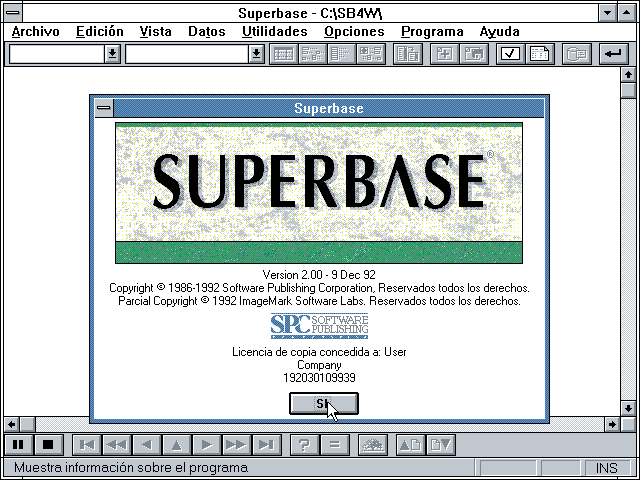WinWorld: Superbase 4 Win v2.00